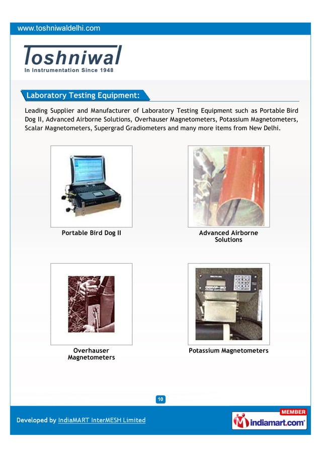Toshniwal Technologies Pvt. Ltd, New Delhi, Lab Testing | PDF
