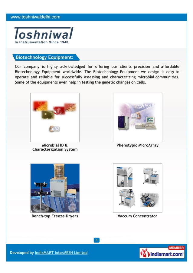 Toshniwal Technologies Pvt. Ltd, New Delhi, Lab Testing | PDF
