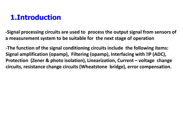 To Simulate Signal Processing Circuit Based On Op Amp And Sensor Pptx Computer Networking
