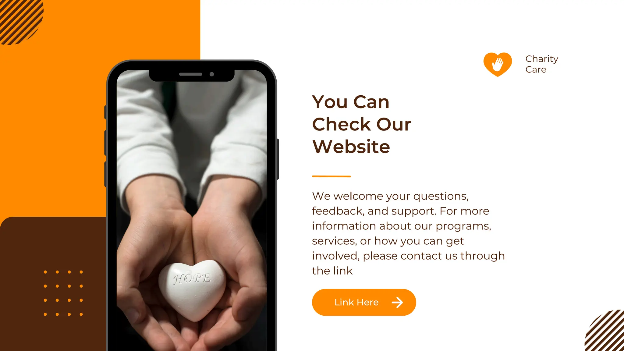Modern Charity Care Presentation design | PPT