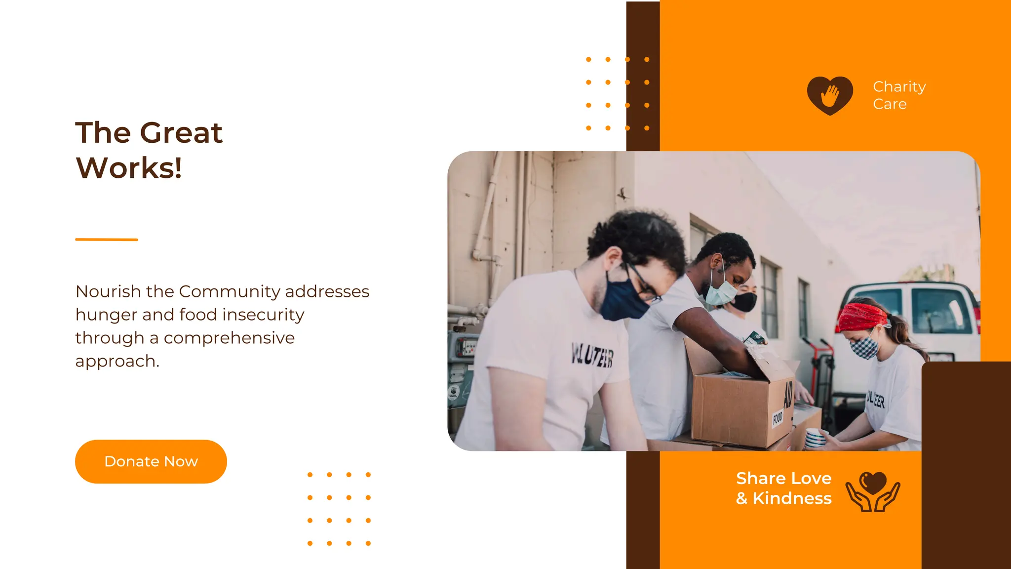Modern Charity Care Presentation design | PPT