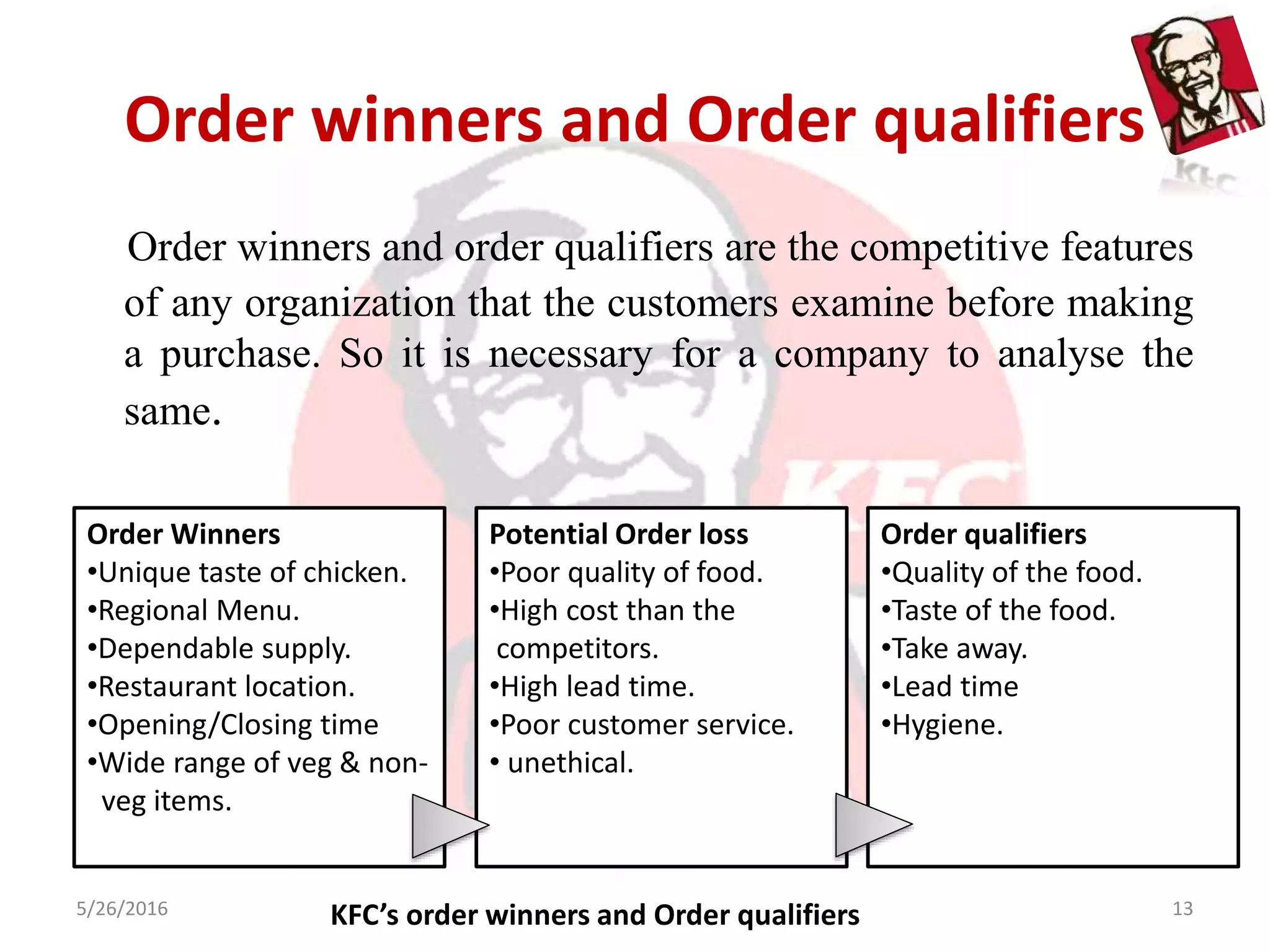 Operations strategies of KFC | PPTX