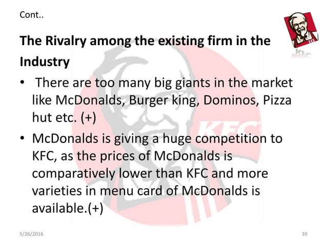 Operations strategies of KFC | PPTX | Food Industry | Industries