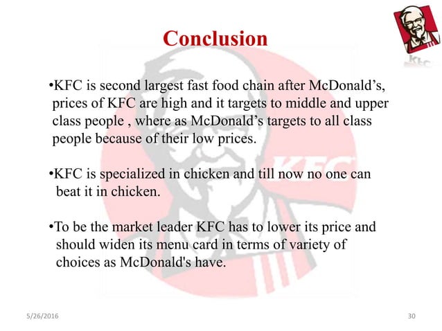 Operations strategies of KFC | PPTX | Food Industry | Industries
