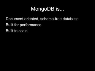 MongoDB Thinkorswim | PPT