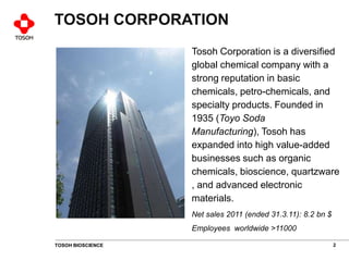 Tosoh Bioscience About Us 11c Linkedin | PPTX