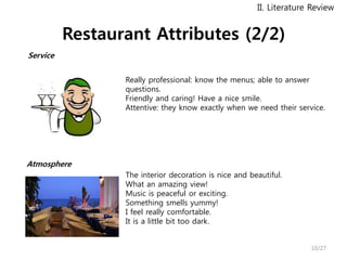 How Does Restaurant Attribute Importance Differ by the Type of Customer ...