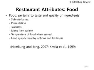 How Does Restaurant Attribute Importance Differ by the Type of Customer ...