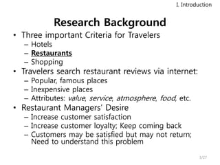 How Does Restaurant Attribute Importance Differ by the Type of Customer ...