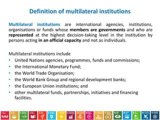 TOSSD: Item 5, Statistical treatment of multilateral flows | PPTX