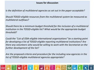 TOSSD: Item 5, Statistical treatment of multilateral flows | PPTX