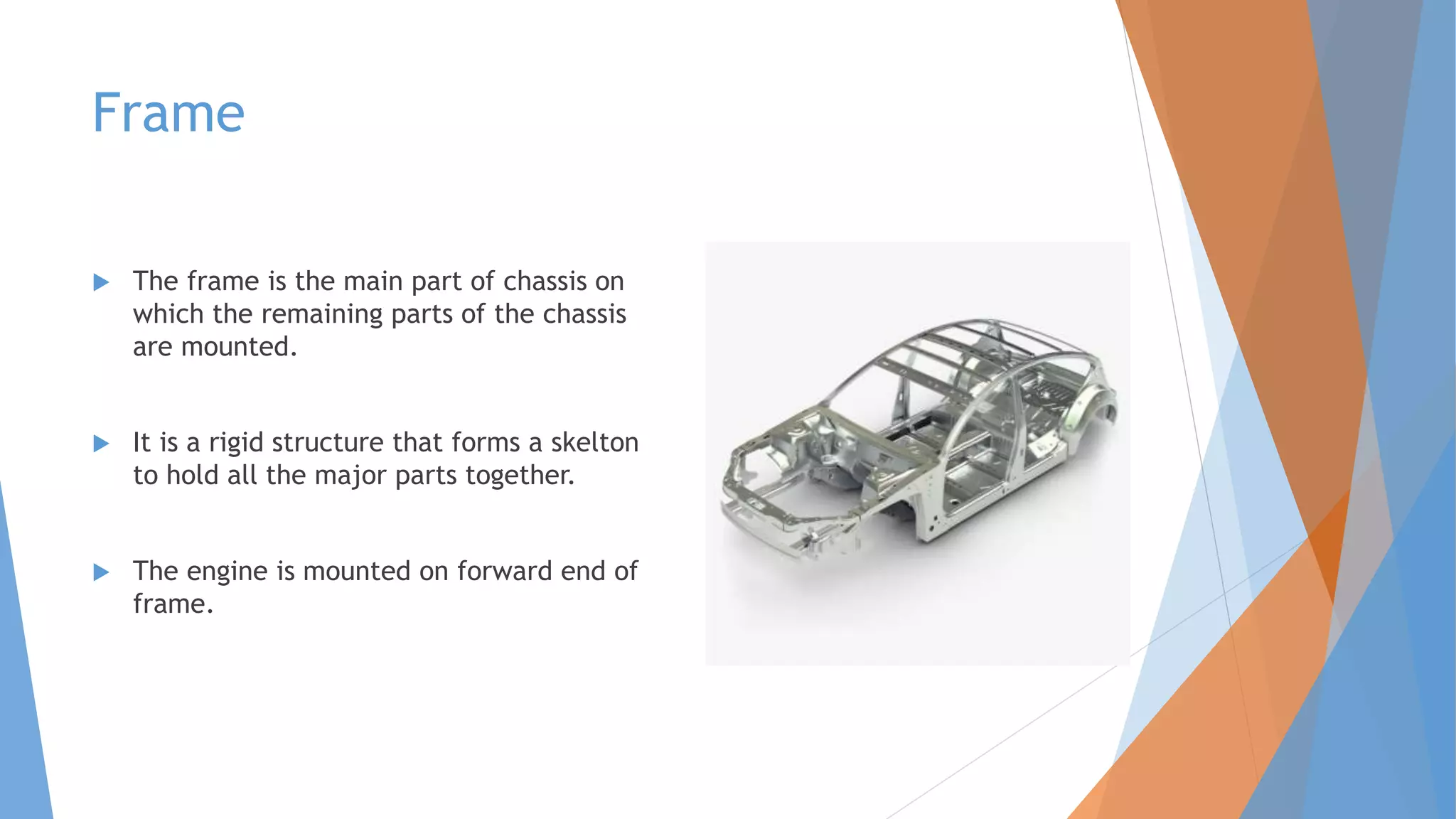 Automobile chassis and automobile body | PPTX