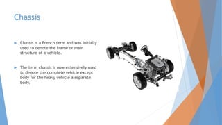Automobile chassis and automobile body | PPTX