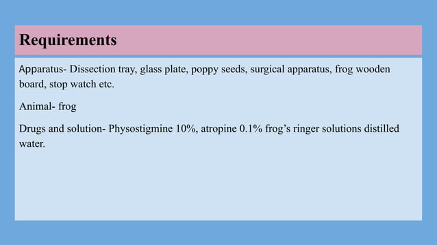 To study effect of drug on ciliary motility of frog oesophagus | PDF ...