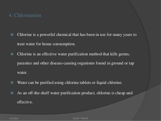 To study in detail about water purification techniques | PPTX