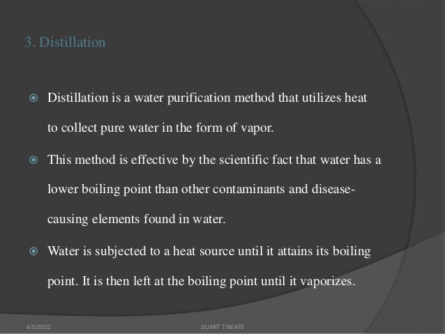 To study in detail about water purification techniques | PPTX