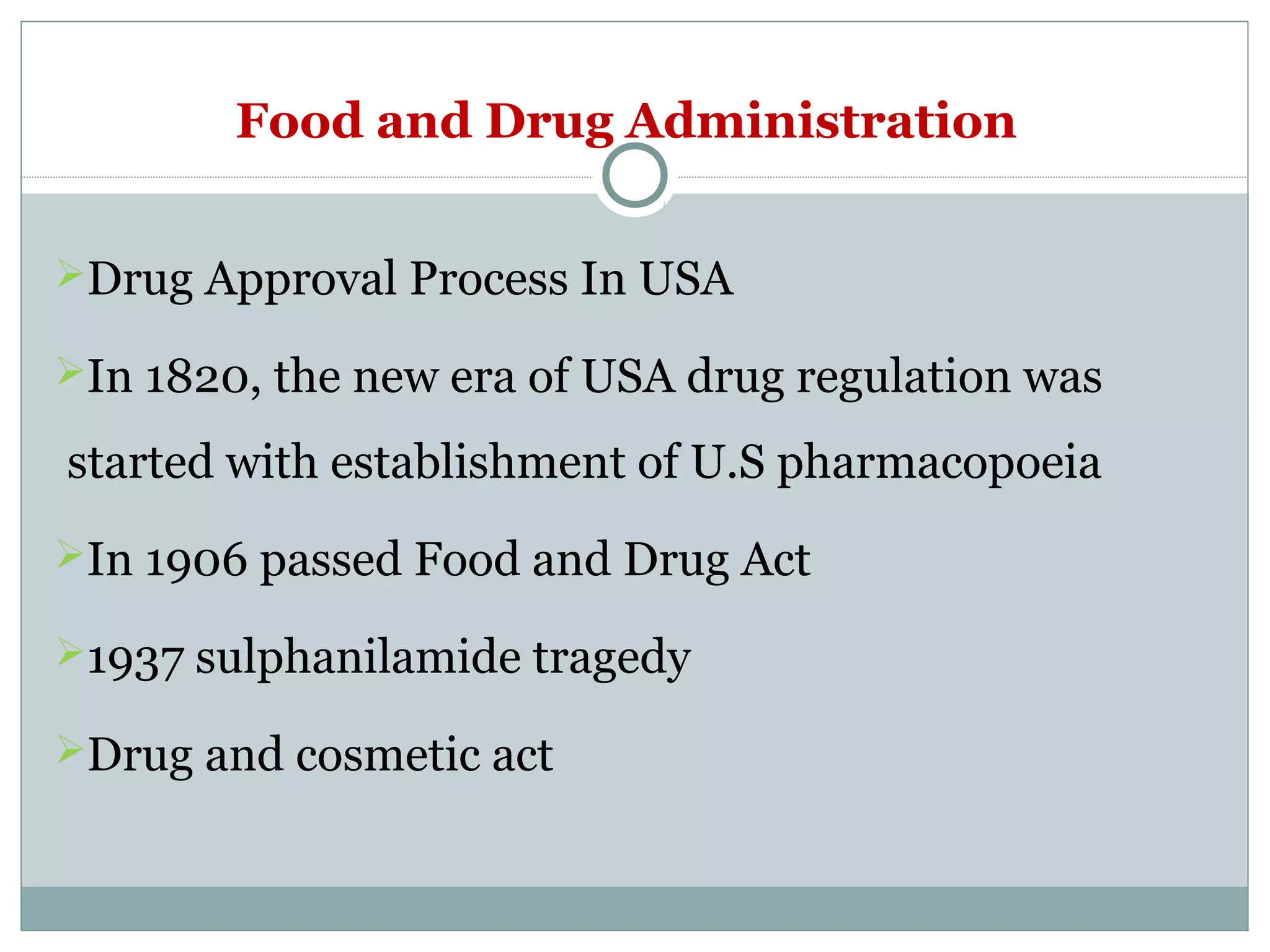 To study new drug registration process in u.s | PPT