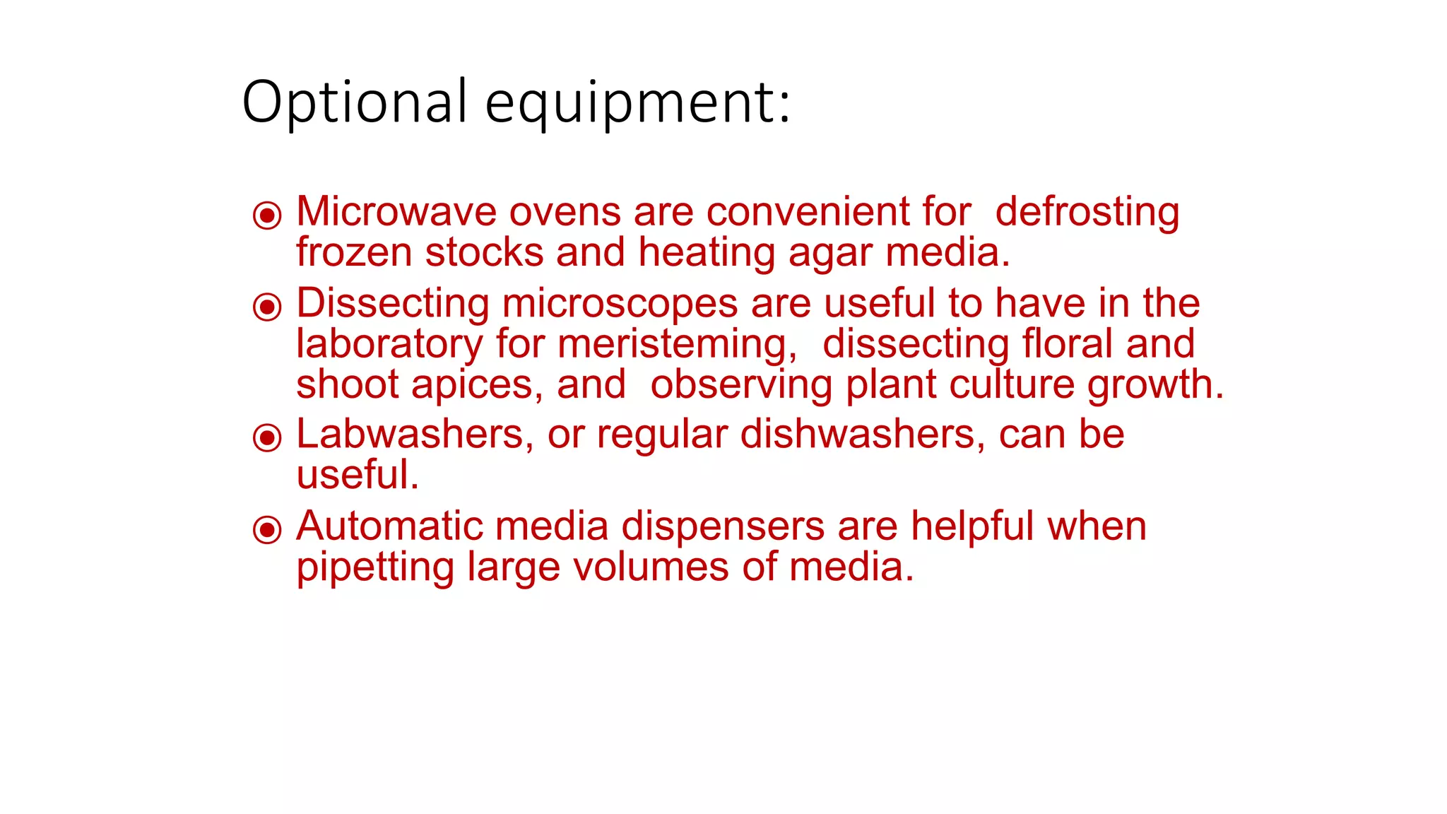 To study plant tissue culture laboratory design and set up | PPTX
