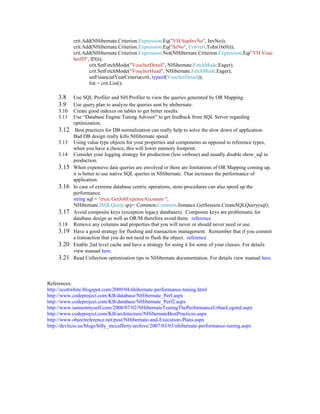 To Study The Tips Tricks Guidelines Related To Performance Tuning For N Hibernate Based ...