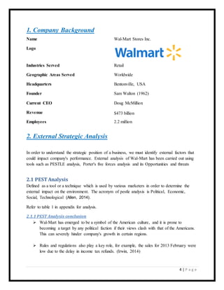 Strategic Analysis of Wal-Mart | DOCX