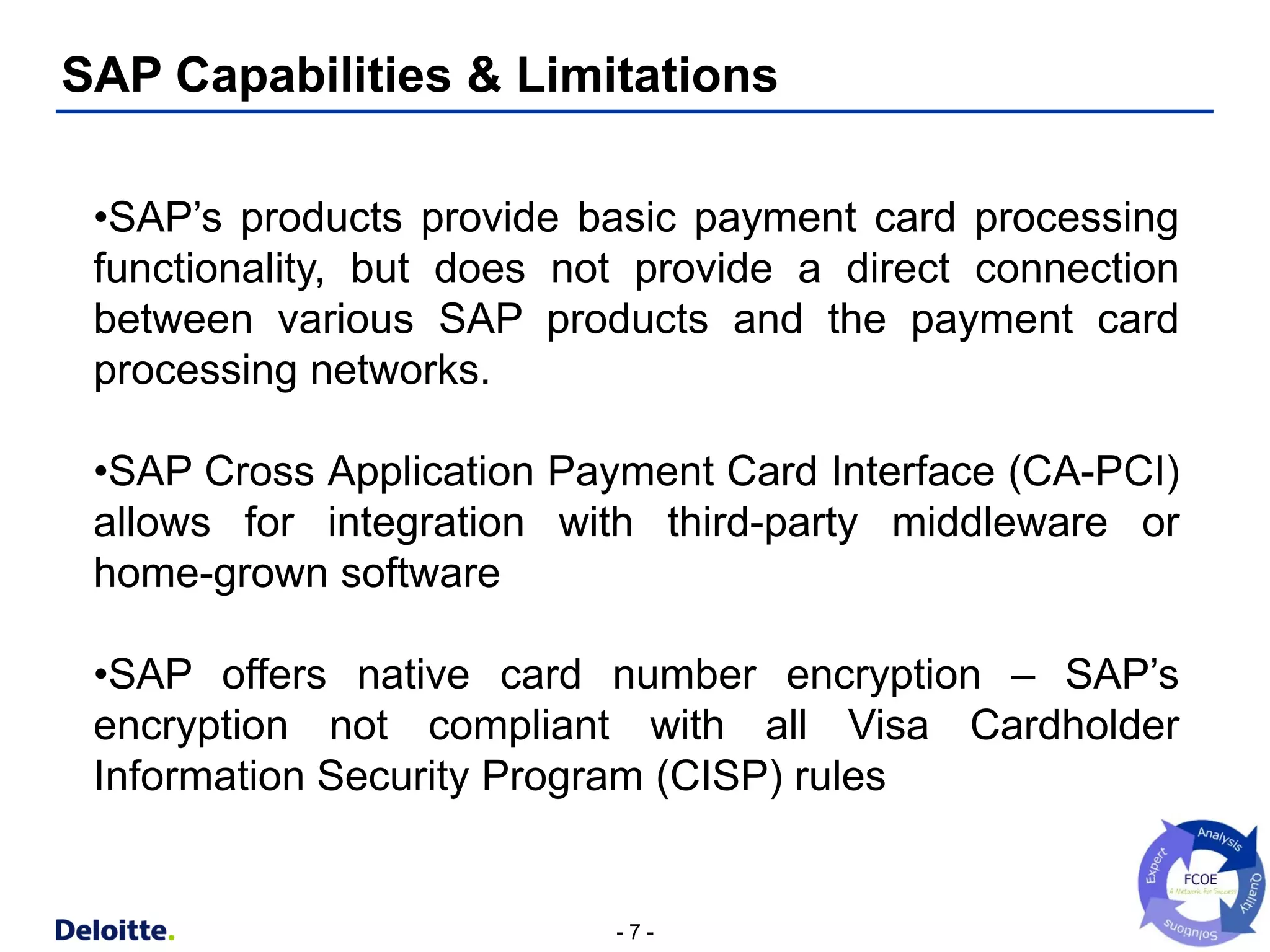 To swipe or not to swipe payment card processing in sap | PDF