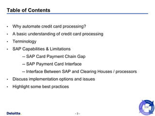 To swipe or not to swipe payment card processing in sap | PDF
