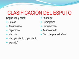 Tos y expectoracion semitología | PPTX