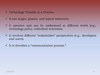 transfer of technology | PPTX