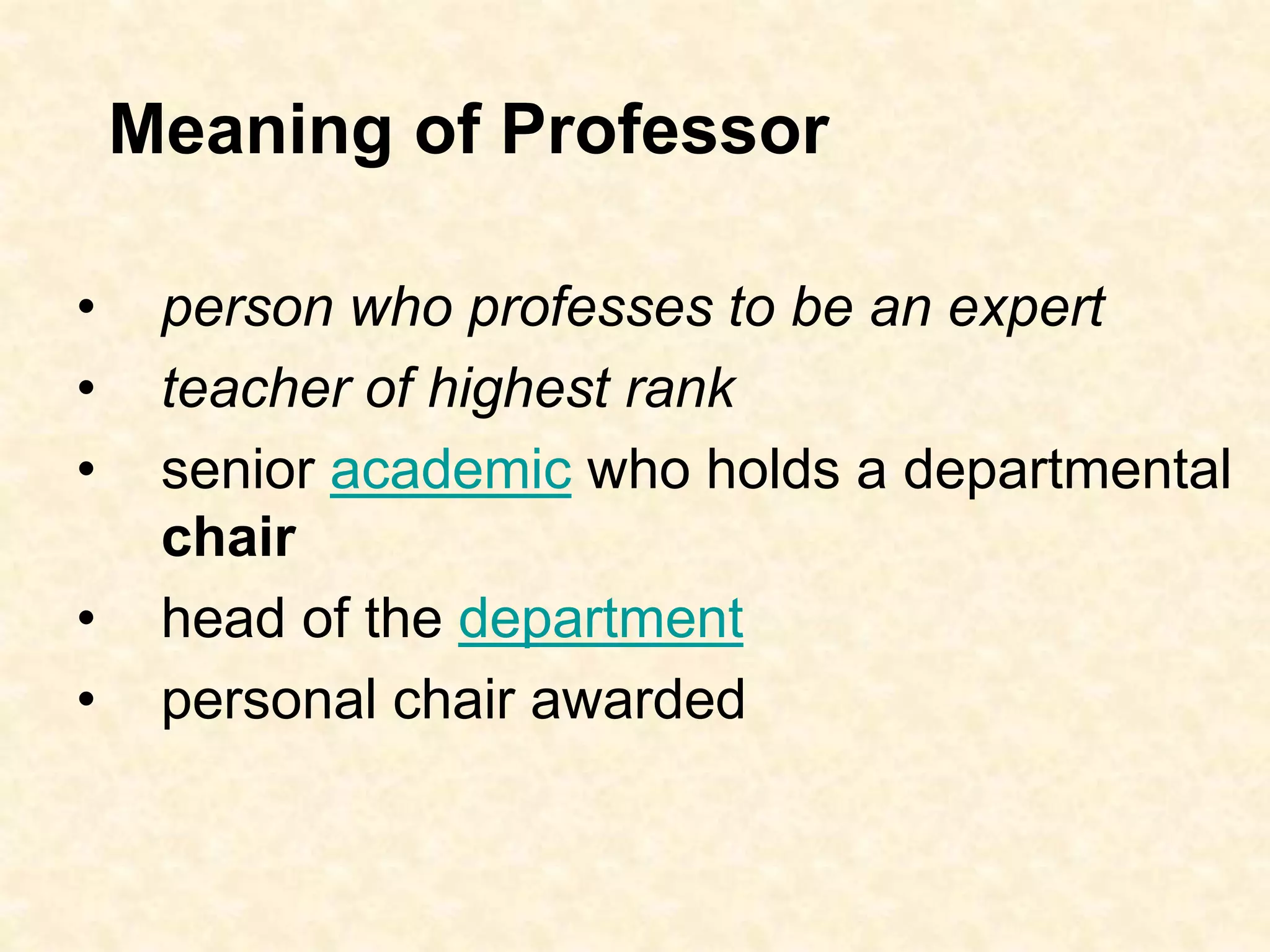 Role of a Professor | PPT
