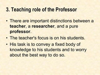 Role of a Professor | PPT