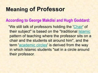 Role of a Professor | PPT