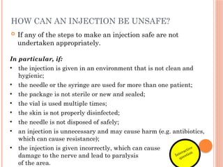 Safe Injection Practices and Injection Safety | PPTX