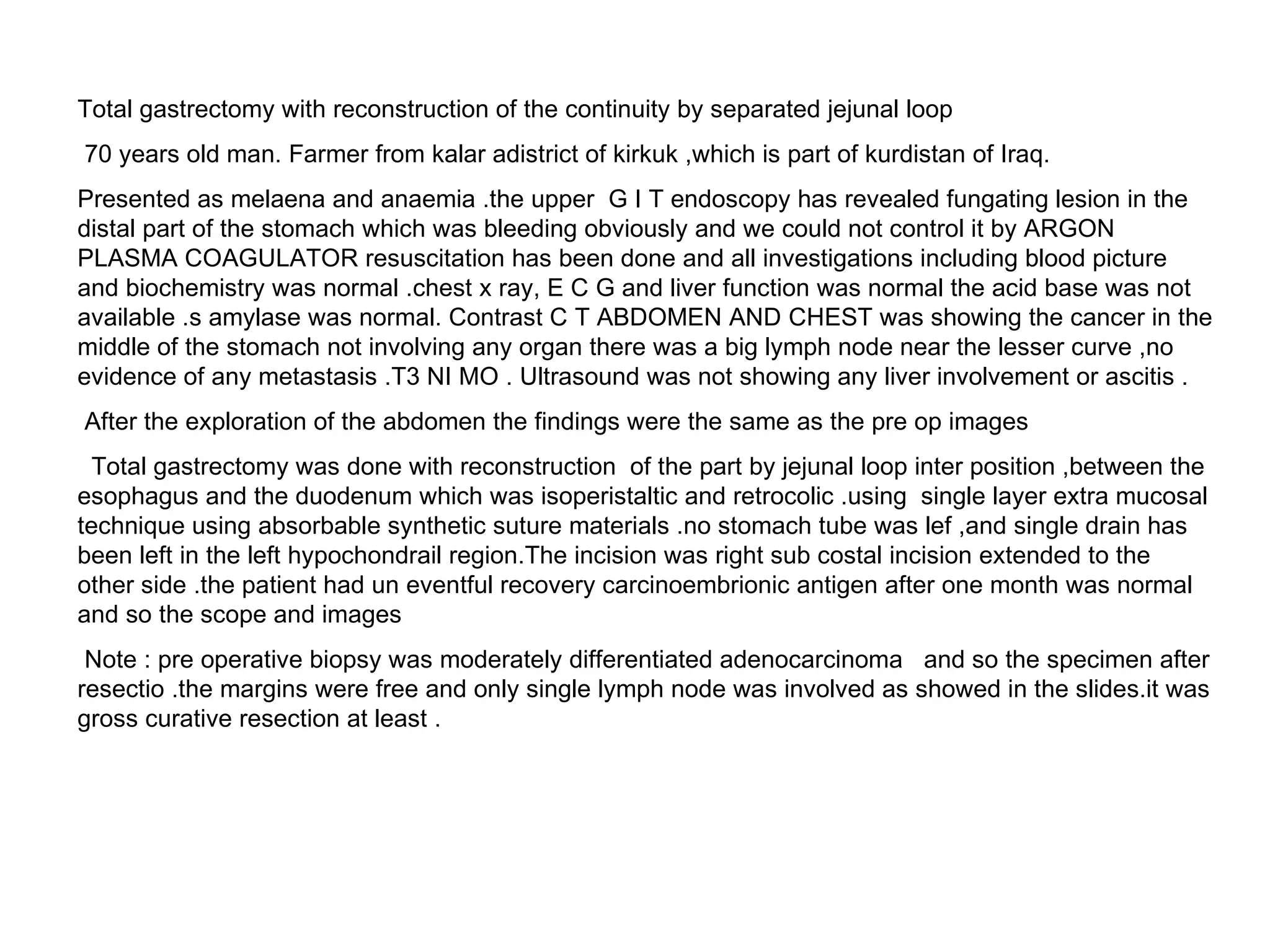 Total Gastrectomy 4 | PPT