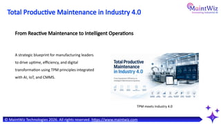 Total Productive Maintenance (TPM) in Industry 4.0: A CXO Guide to ...