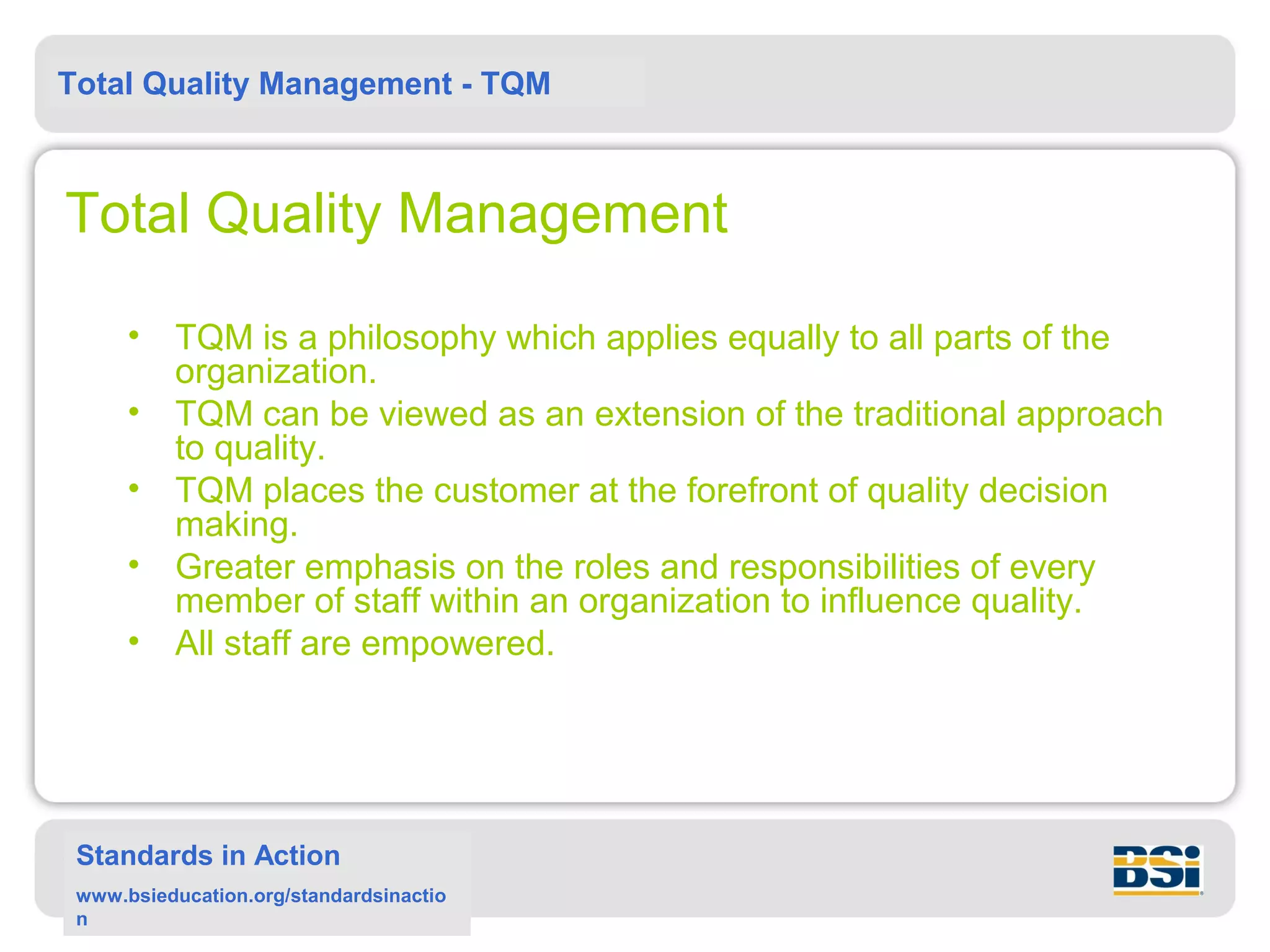 Total quality-management-tqm | PPT | Business Administration | Business