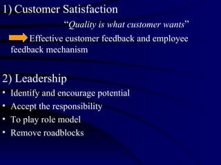 Total Quality Management-A Road Map to Corporate Excellence | PPT