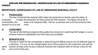 Total and Marginal Utility, Law of Equi-Marginal Utility | PPTX
