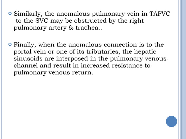 TOTAL ANOMALOUS PULMONARY VENOUS CONNECTION (TAPVC) | PPT | Lung and ...