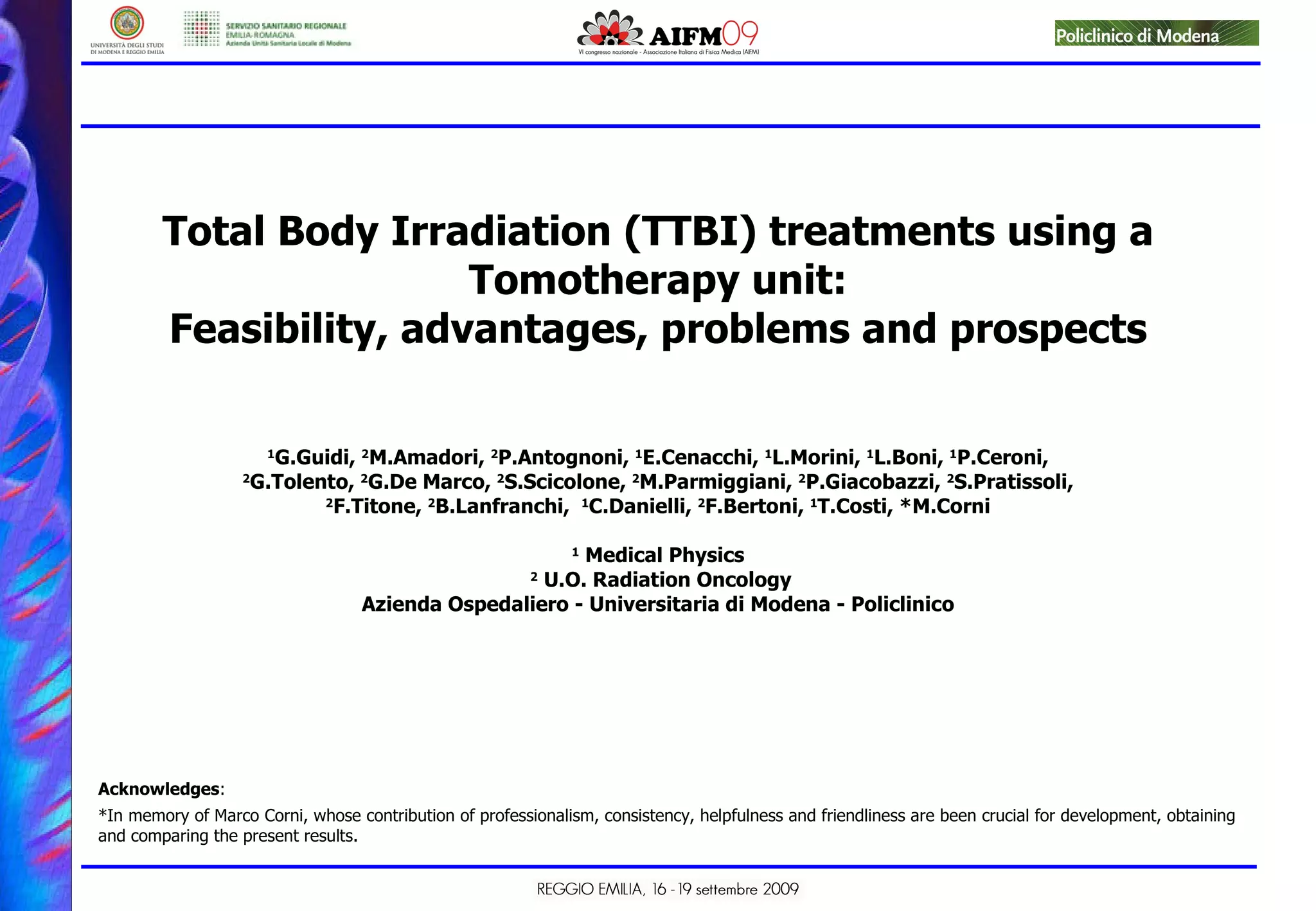Total Body Irradiation (Ttbi) Treatments Using A Tomotherapy Unit | PPT
