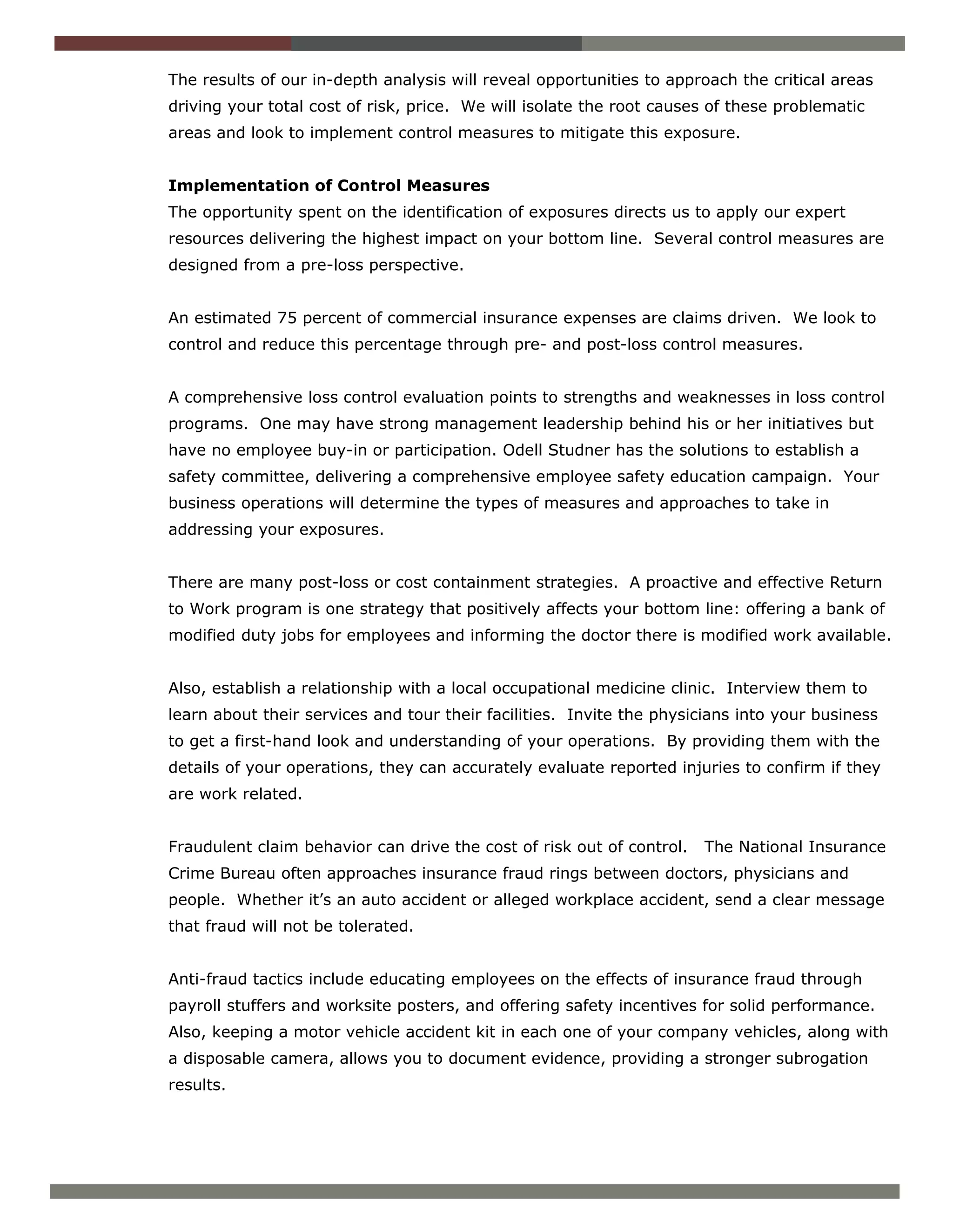 Total Cost Of Risk | DOC