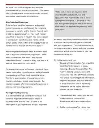 Total Cost Of Risk | DOC