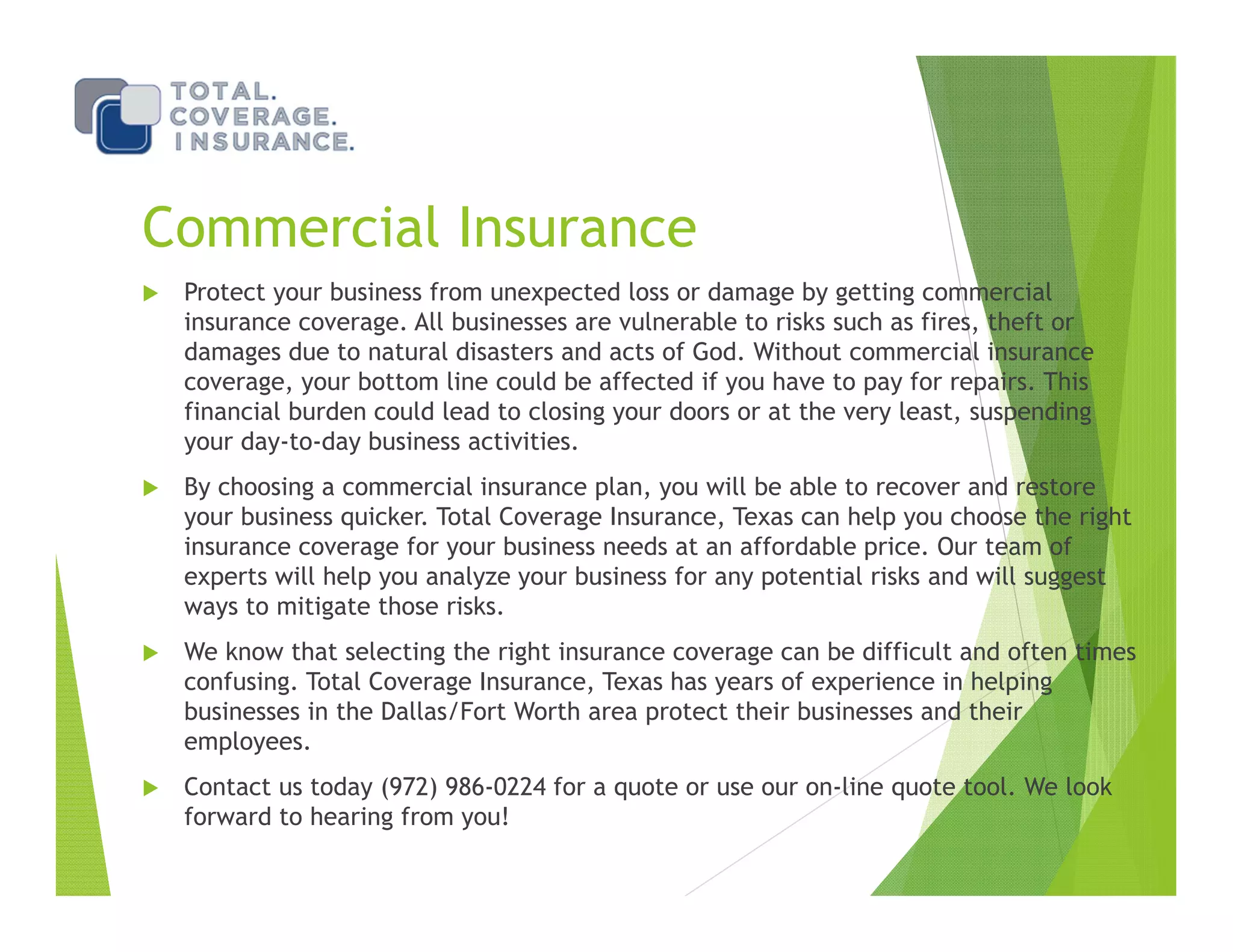 Total coverage insurance | PPT