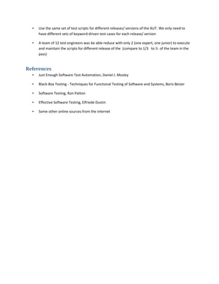 Introduction to Total Data Driven Test Automation | PDF | Programming ...
