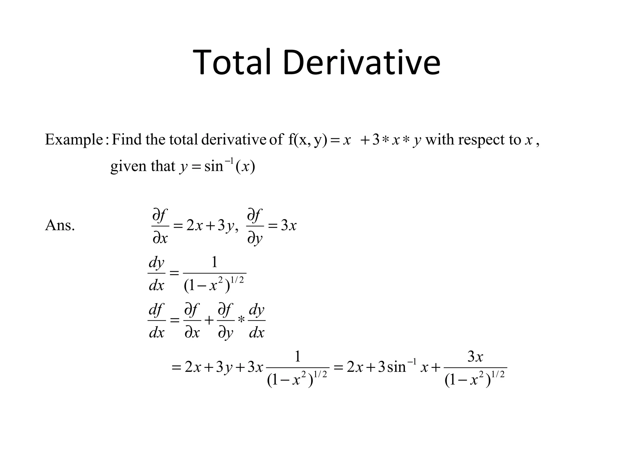 Engineering Mathematics - Total derivatives, chain rule and derivative ...