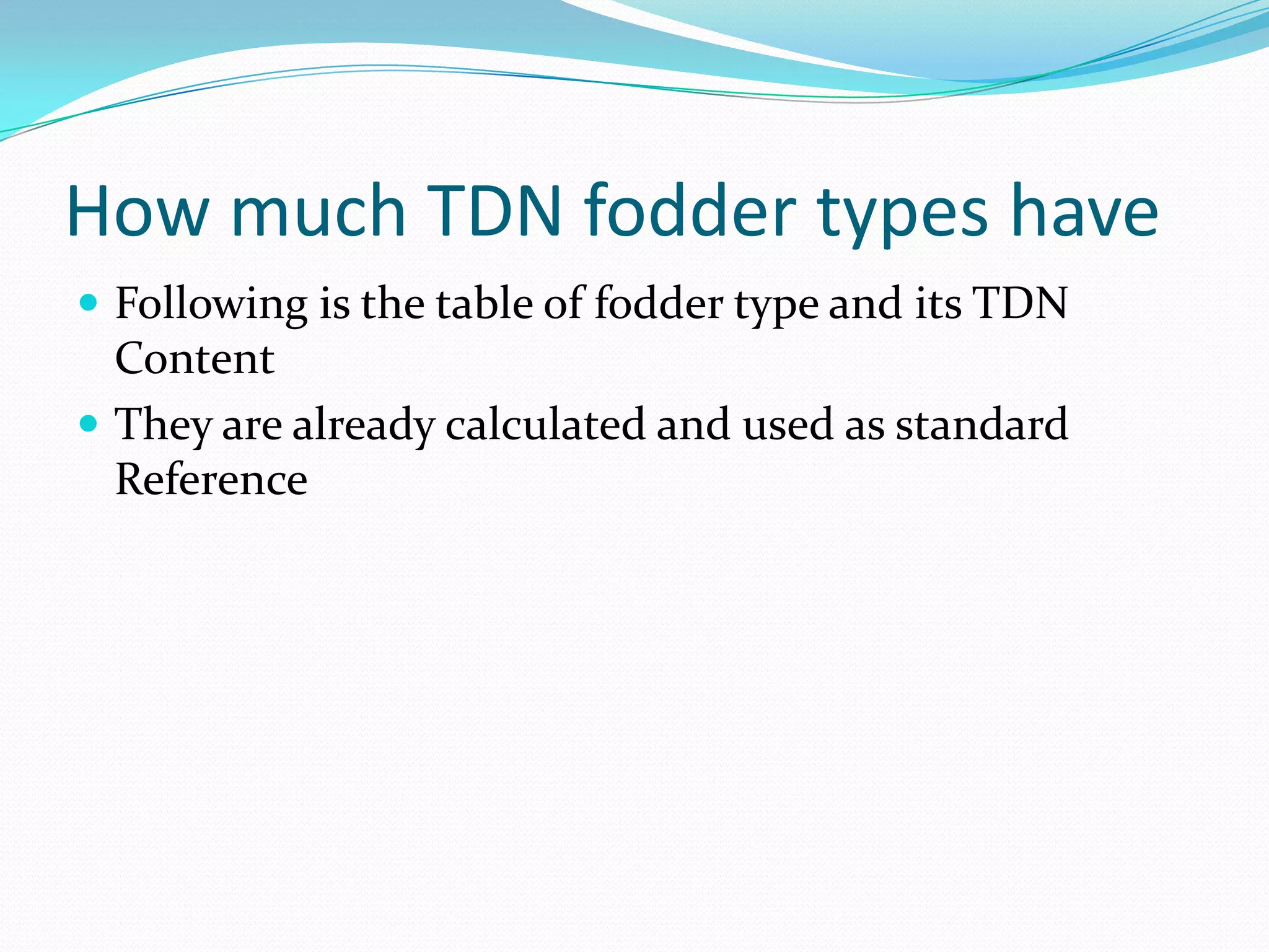 Total digestive nutrients(TDN) | PPTX