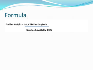 Total digestive nutrients(TDN) | PPTX