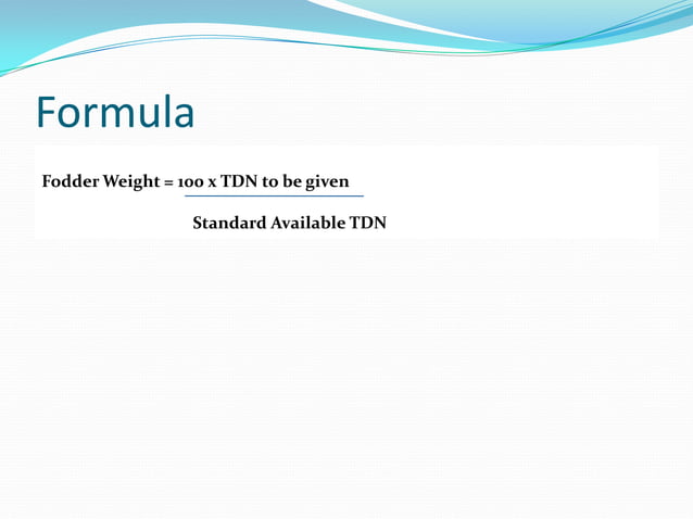 Total digestive nutrients(TDN) | PPTX | Food & Drink