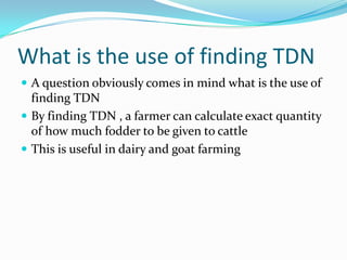 Total digestive nutrients(TDN) | PPTX