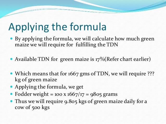 Total digestive nutrients(TDN)
