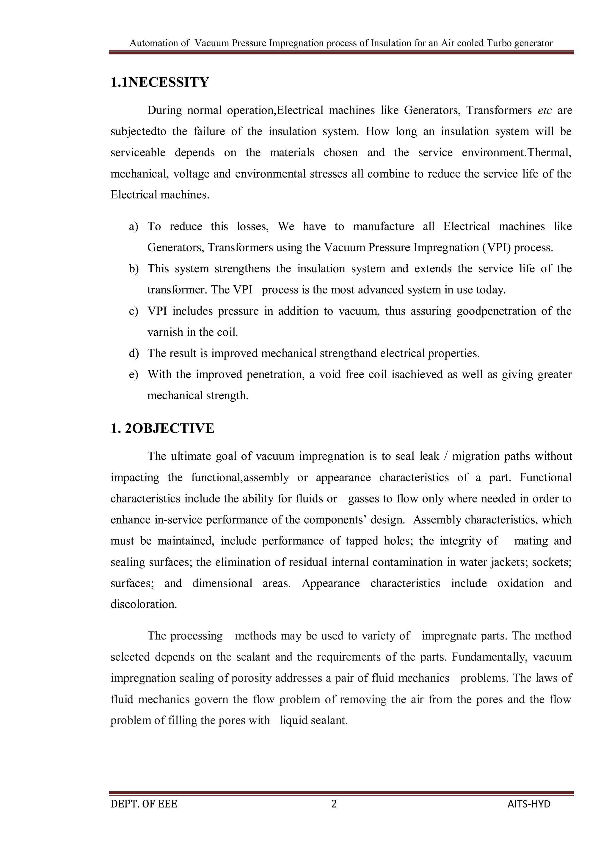 VPI for turbo generator | PDF